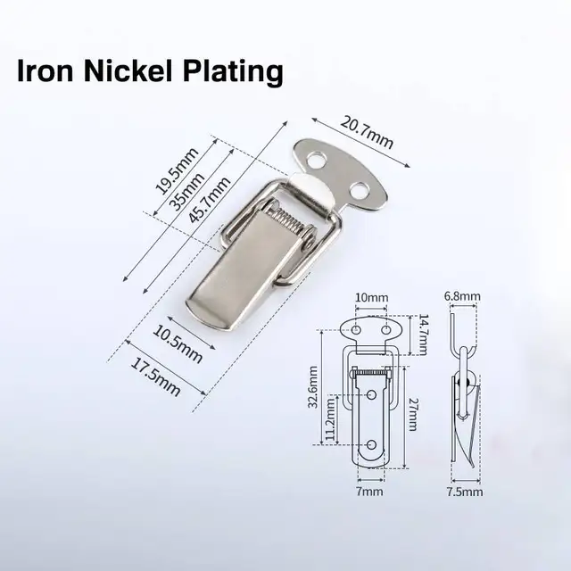 4Pcs Mini Spring Loaded Buckle Latch Spring Toggle Latch Toolbox Latch ...