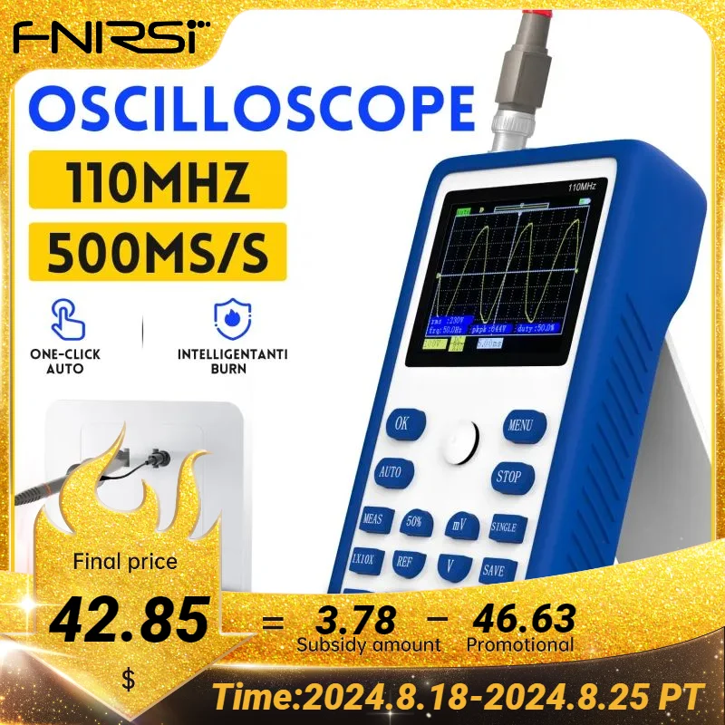 FNIRSI-1C15-Professional-Digital-Oscilloscope-110MHz-Analog-Bandwidth ...