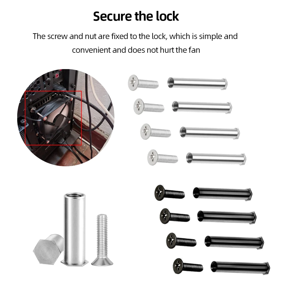 4pcs-Cooling-Fan-Nut-Screws-Enhanced-Stability-Fixing-Chassis-Fan ...