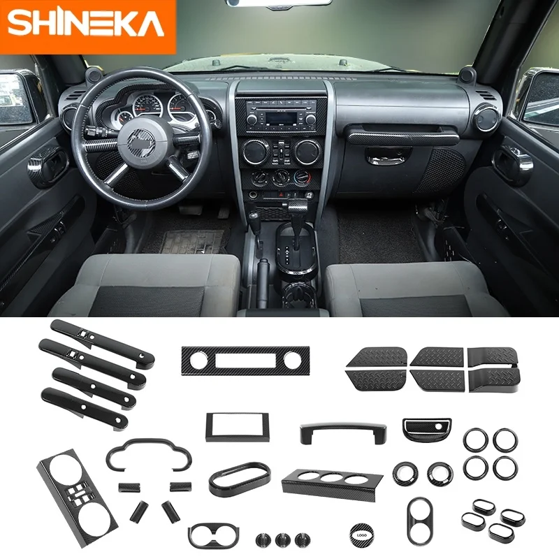 SHINEKA-Automotive-ABS-Carbon-Fiber-Stickers-Car-Interior-Decoration ...