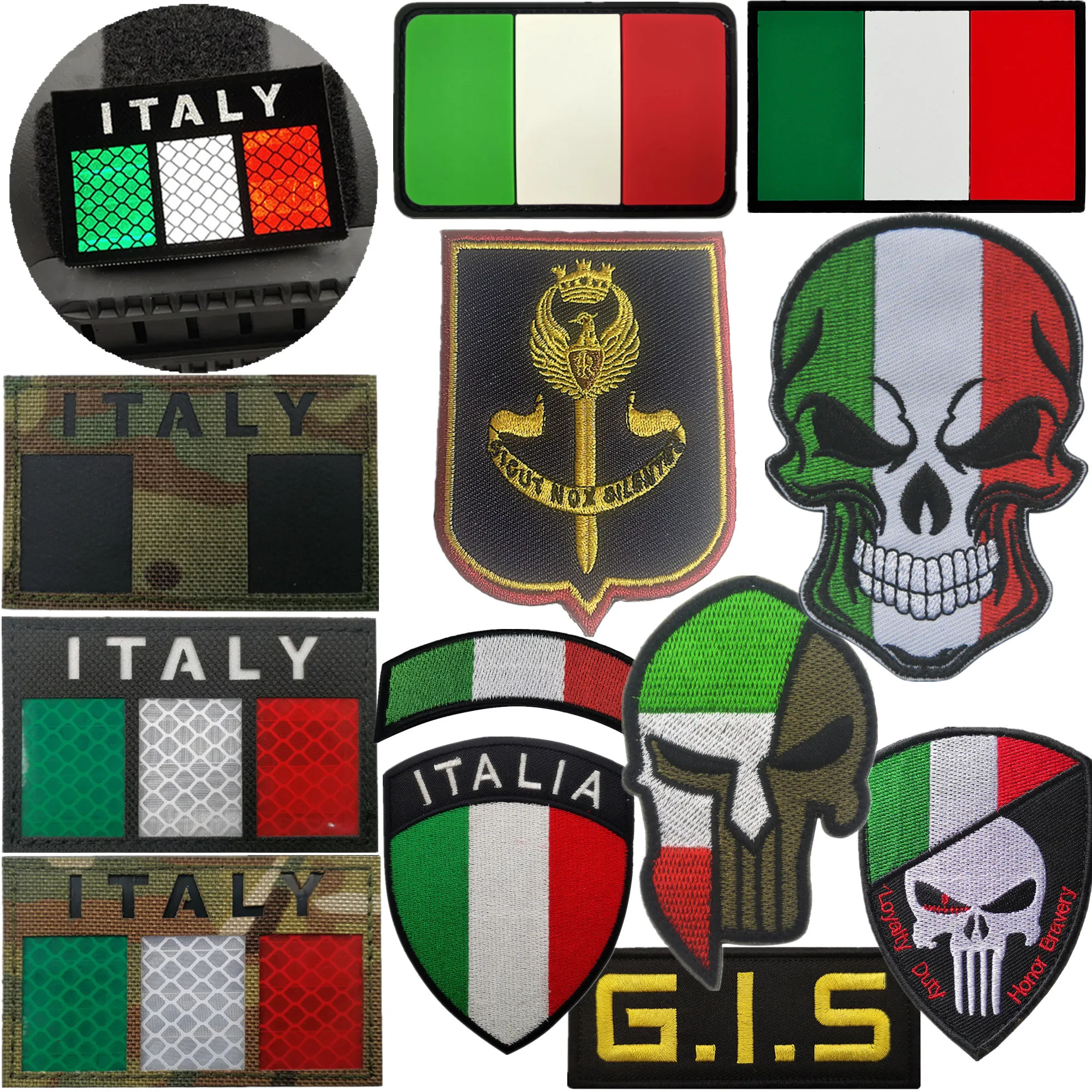 Italian-flag-Patch-NOCS-GIS-Outdoor-Special-Forces-Military-Tactical-Armband-Rucksack-Accessory ...