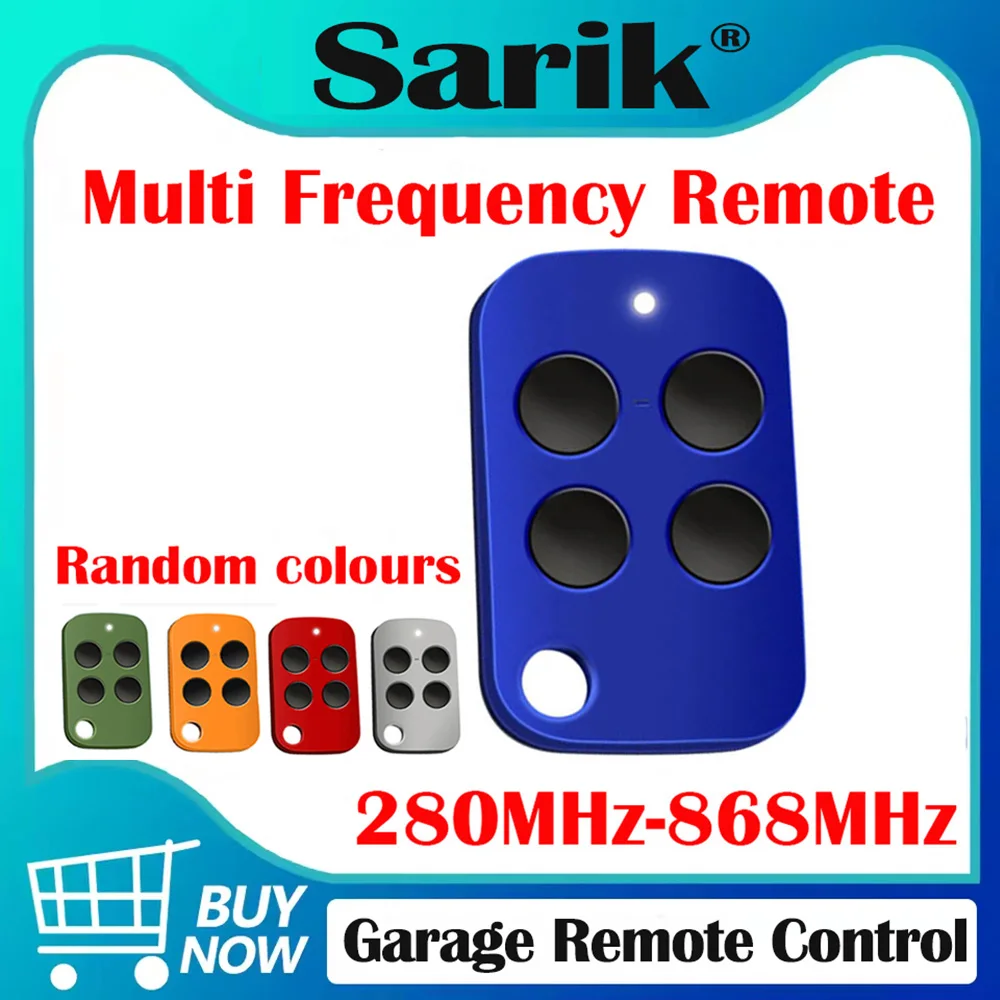 Universal 280-868MHz Garage Door Opener Remote Control Replacement 4 in ...