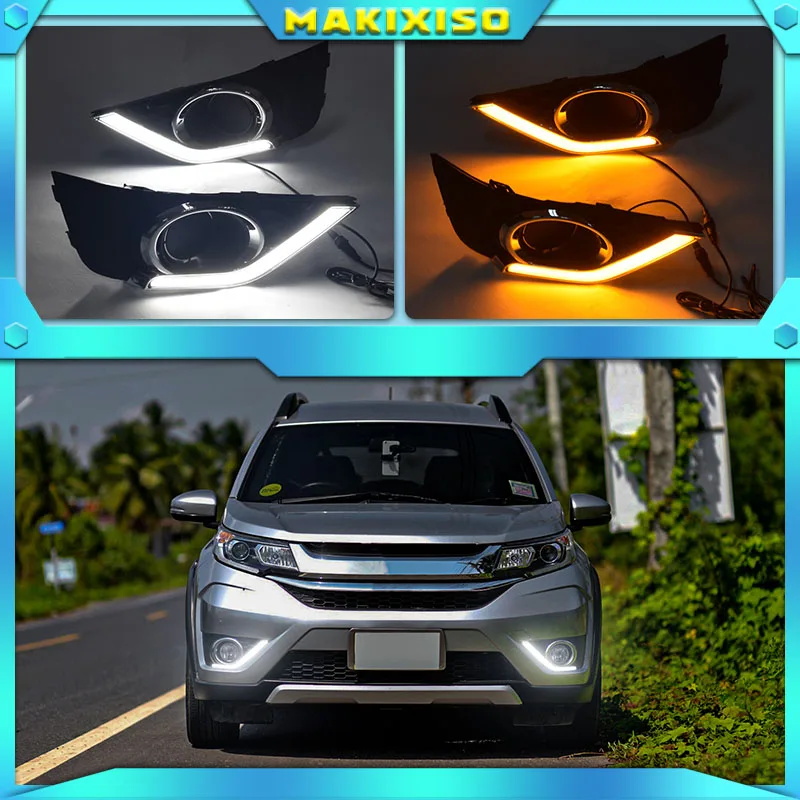 1Pair-DRL-for-Honda-BRV-BR-V-2015-2016-2017-2018-2019-Led-Daytime ...