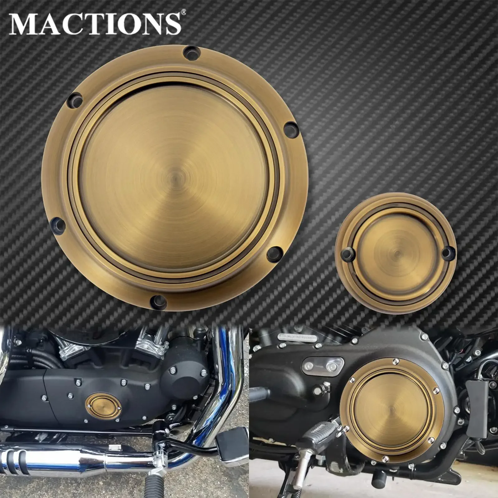 Motorcycle CNC Derby Cover Timing Timer Cover 6 Holes For Harley ...