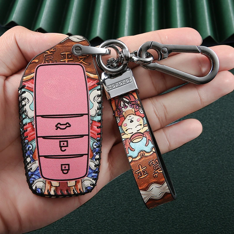 Leather-Car-Key-Case-Cover-For-Toyota-Yaris-Cross-Aygo-Chr-Corolla-150 ...
