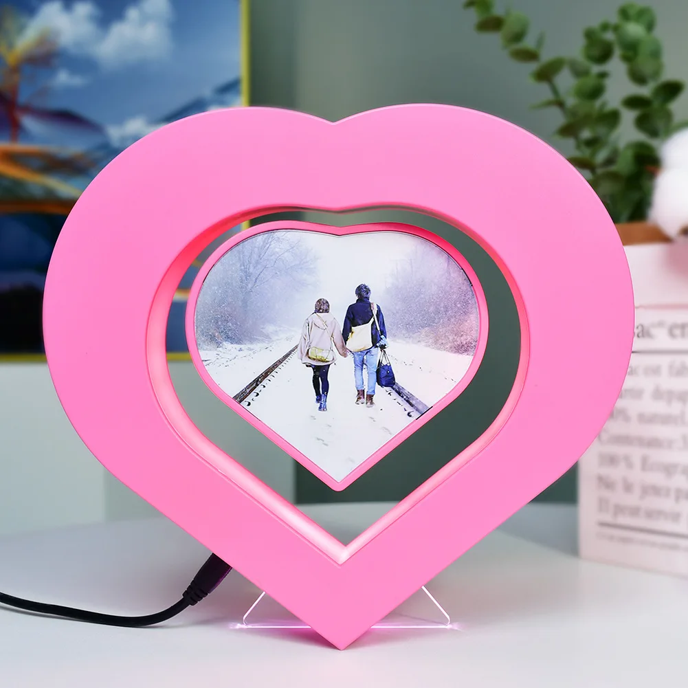 Magnetic-Levitation-Creative-Photo-Frame-Floating-Heart-Shaped-Photo ...