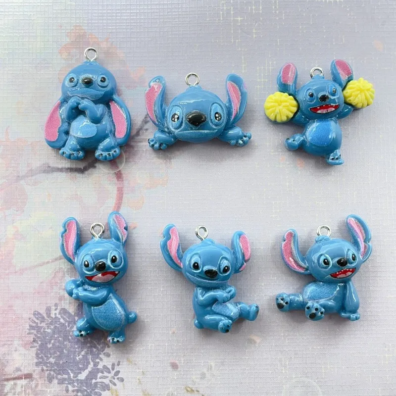 10pcs-3D-Stitch-Resin-Charms-Cute-Cartoon-Animal-Pendant-For-Earring ...