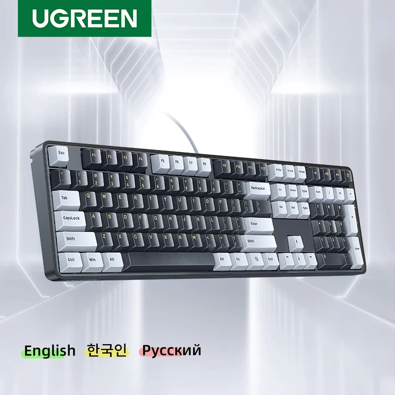 UGREEN-Mechanical-Keyboard-108-PBT-Keycaps-Wired-Keyboard-Red-Switch ...