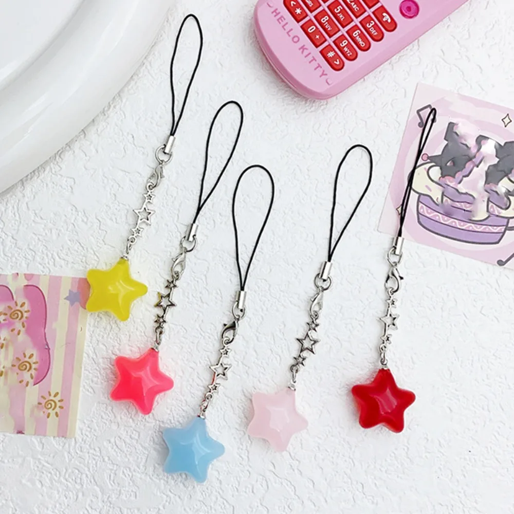 Fashion Five-pointed Star Phone Strap Pendant Keychain Phone Hanging ...