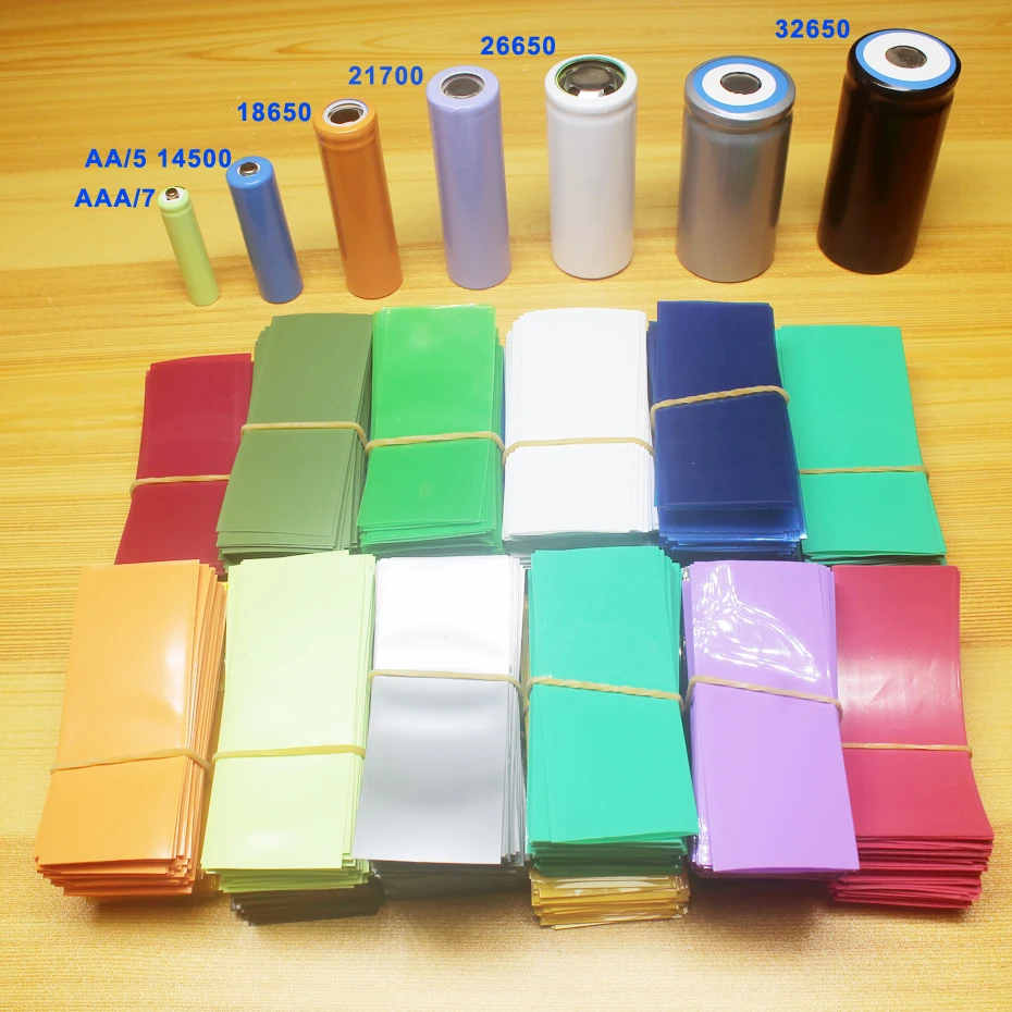 100pcs/lot 21700 18650 Lithium battery PVC heat shrink sleeve 14500 ...