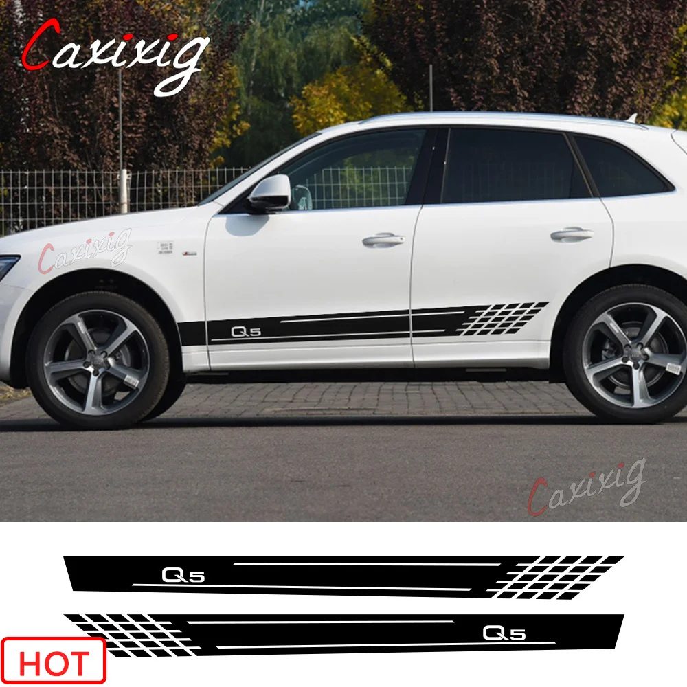 2PCS-Car-Stickers-For-Audi-Q5-8r-fy-Tuning-Accessories-Auto-Side-Door ...