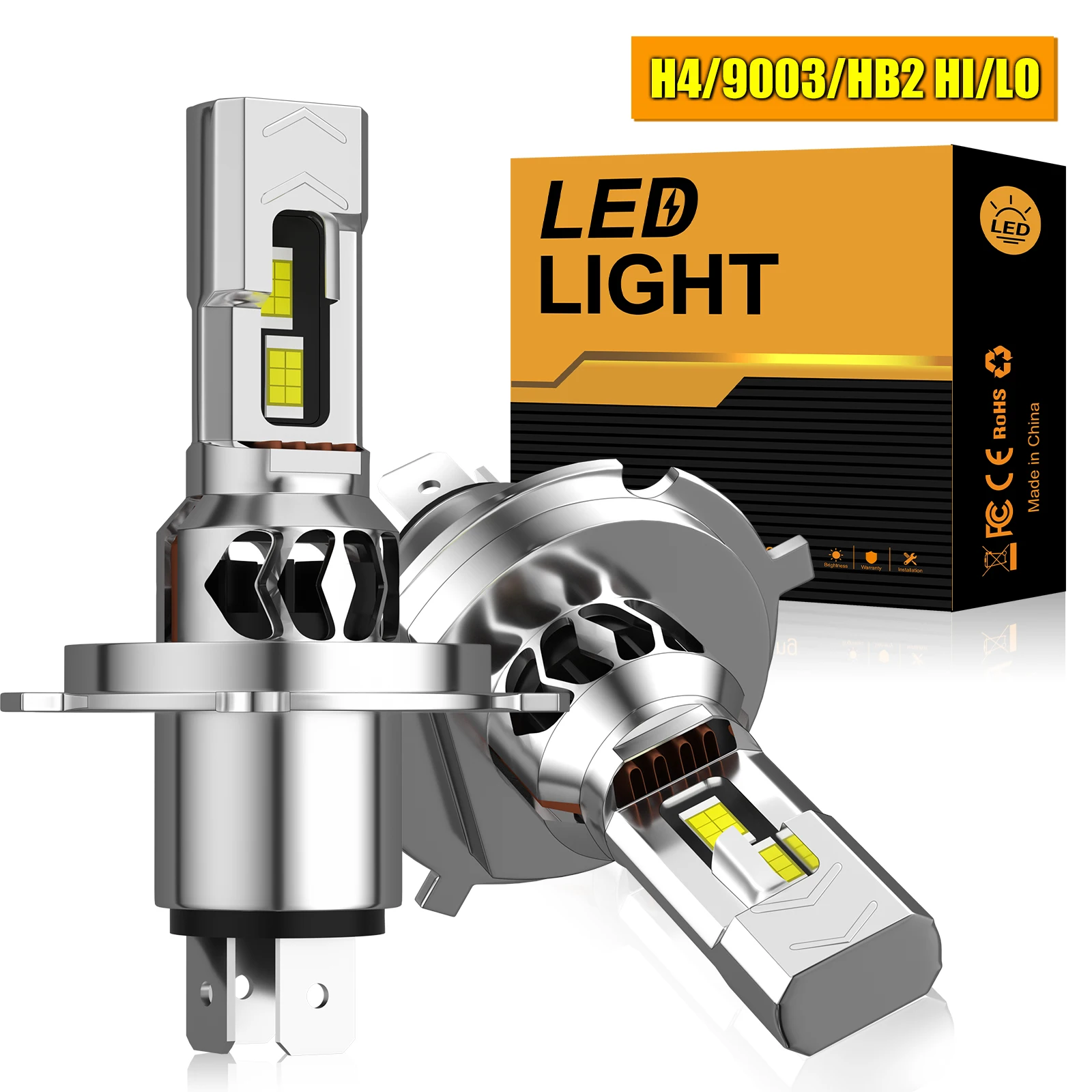 New-H4-LED-Headlight-error-free-Canbus-Car-lights-led-H4-9003-HB2-Hi-Lo ...