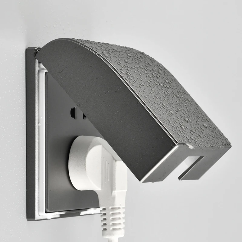 Socket-Splash-proof-Box-Single-Outlet-Waterproof-Cover-Receptacle ...