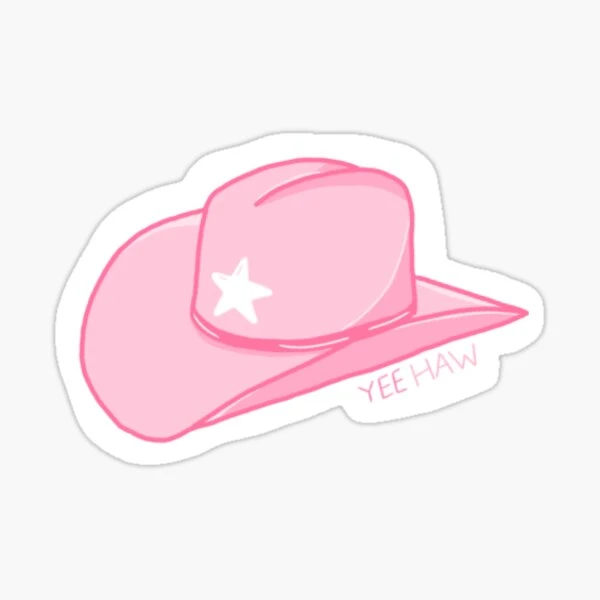 Pink Cowboy Hat Cartoon
