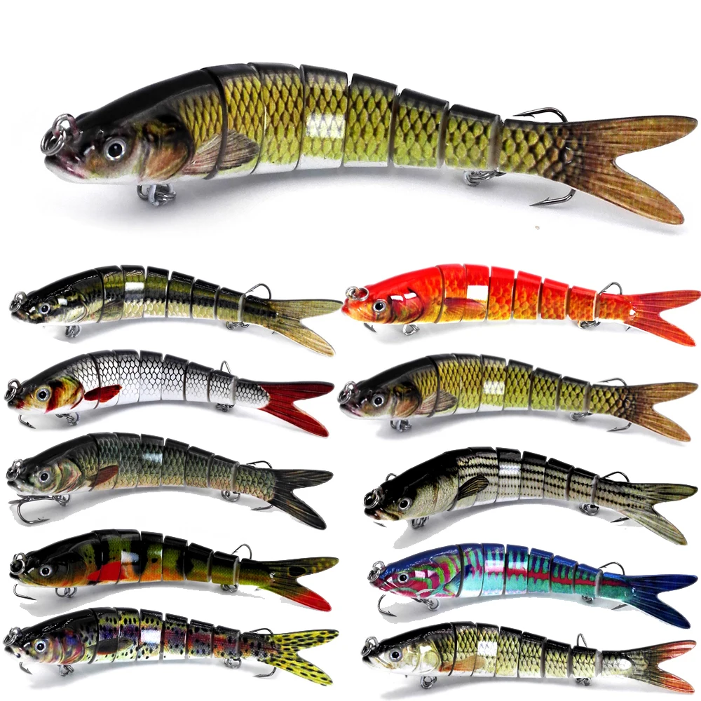 7- 27g 8 Segment Swimbait Lures Fishing Lures Hard Bait Minnow VIB Lure ...