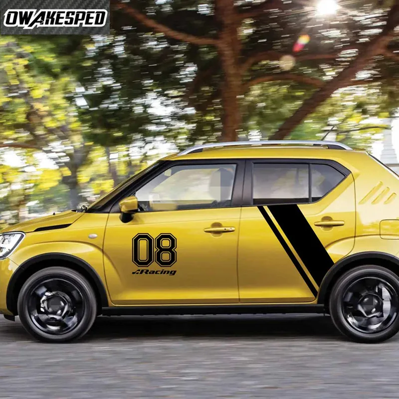 4PCS-Car-Body-Stickers-Sport-Stripes-For-Suzuki-IGNIS-Auto-Door-Side ...