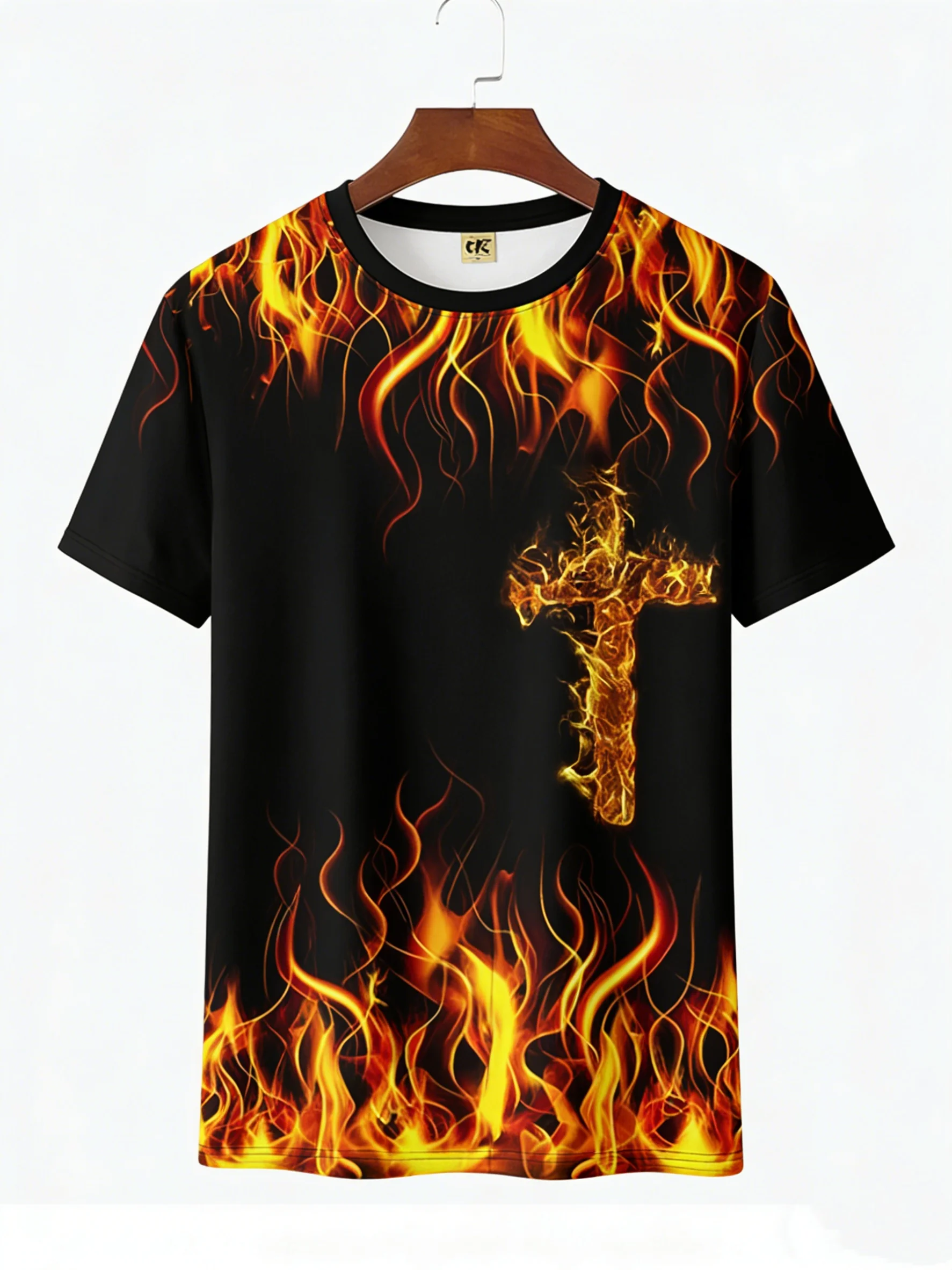 Camisetas Flame para hombre, camiseta hawaiana con estampado de llamas ...