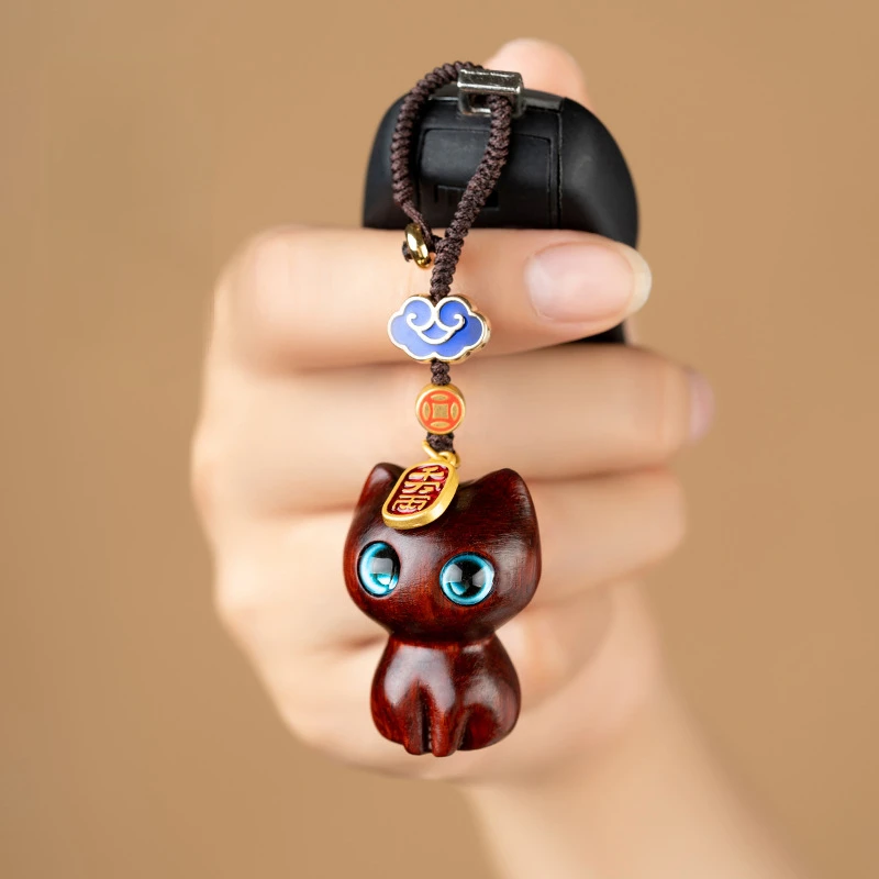 Ebony-Cute-Anime-Cat-Keychain-for-Women-Men-Mobile-Phone-Bag-Chain ...