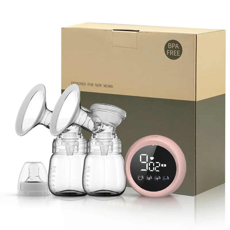 Double-Electric-Breast-Pump-Machine-BPA-Free-Rechargeable-LED-Display ...