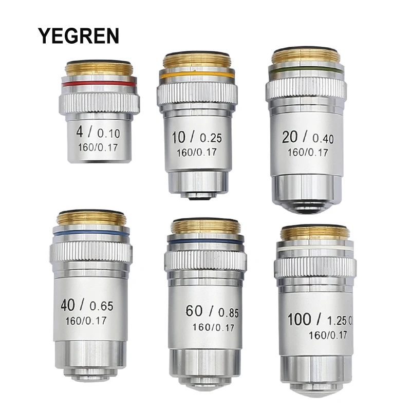 4X-10X-20X-40X-60X-100X-Achromatic-Objective-Lens-195-mm-Conjugate ...