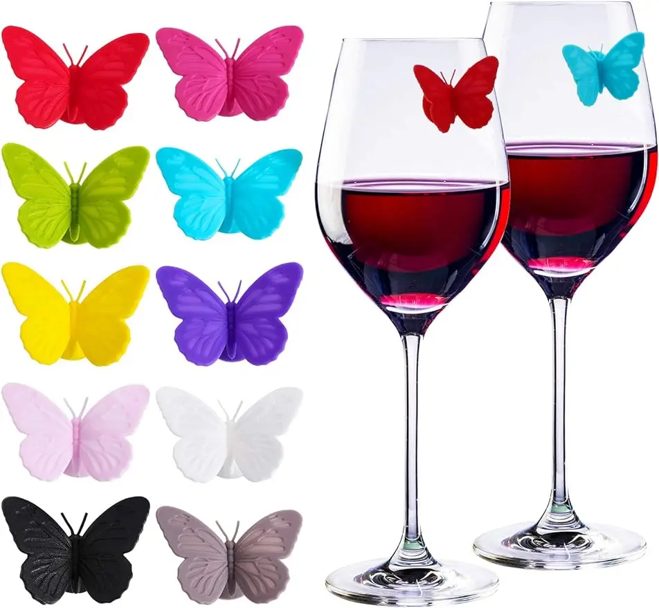 10pcs-Wine-Glass-Markers-Silicone-Drink-Glass-Charms-Wine-Charm-Tags ...
