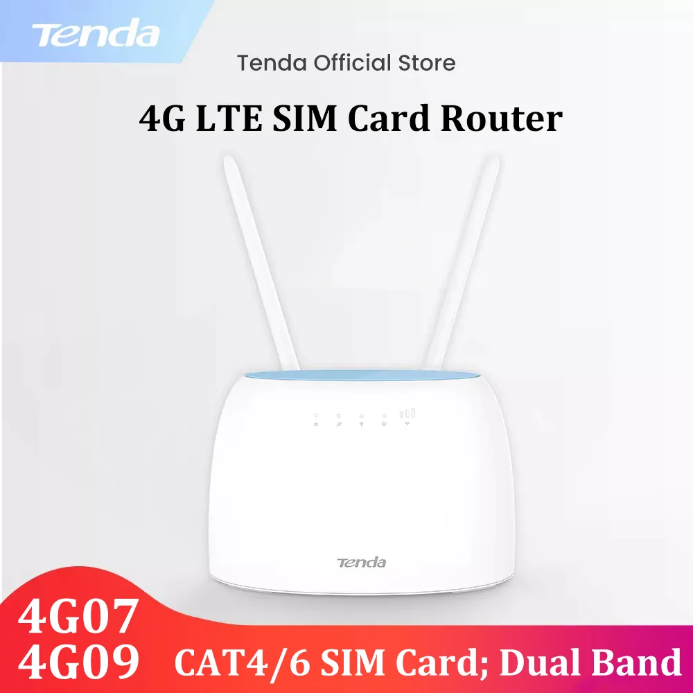 Tenda 4G Router AC1200 Wireless Router 4G07/4G09 SIM Card Hotspot 64 ...