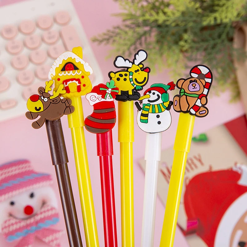 5Pcs-Christmas-Gift-Students-Pen-Cute-Cartoon-Pens-Christmas-Series ...