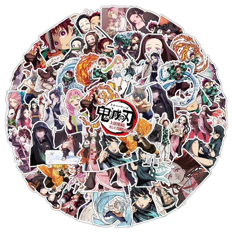 New-50PCS-Anime-Demon-Slayer-Tanjirou-Nezuko-Graffiti-Water-Cup ...