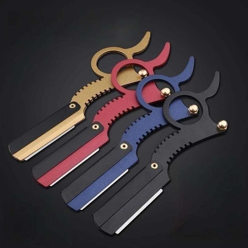 Barber-Manual-Razor-Straight-Edge-Haircut-Beard-Eyebrow-Shaver-Men ...