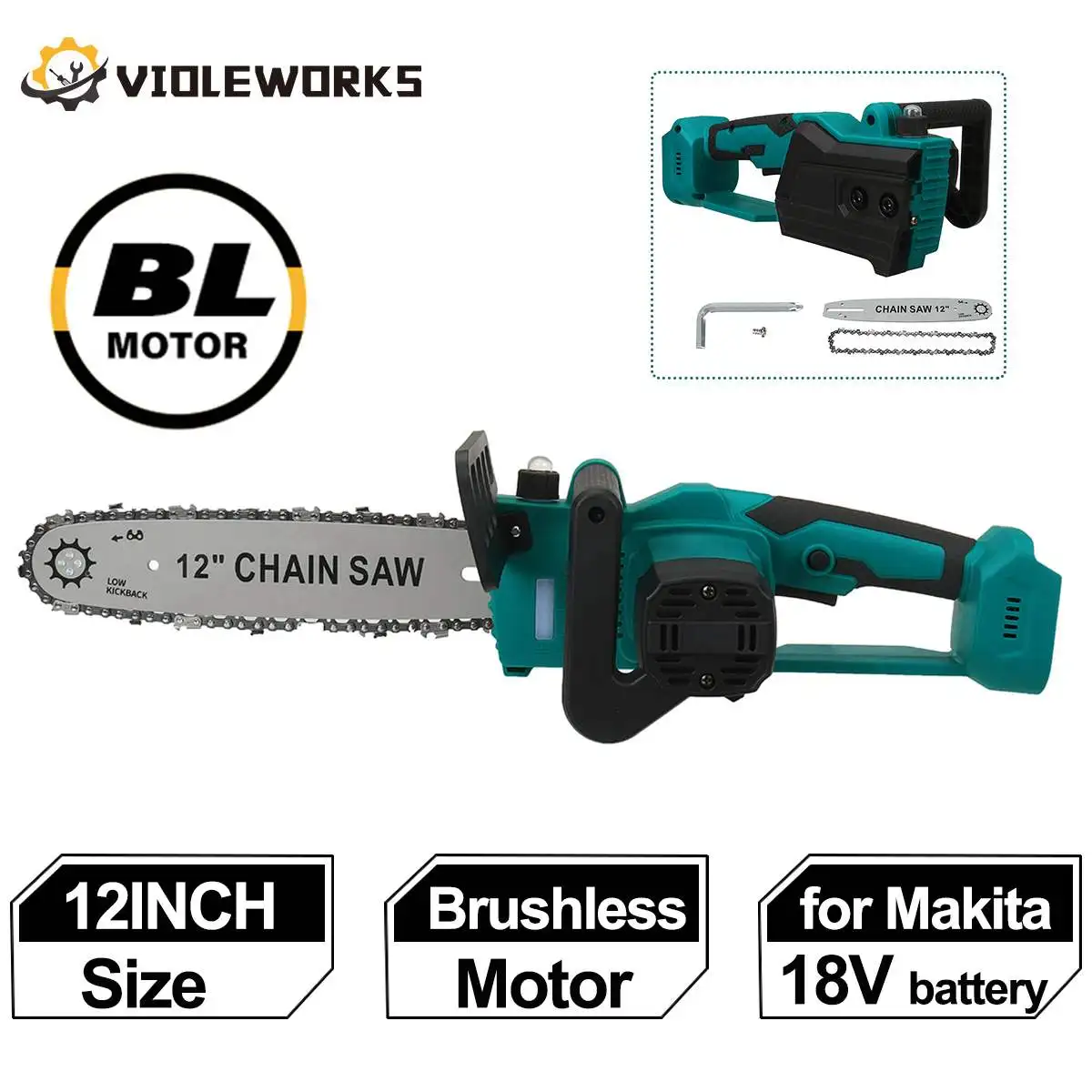 12-Inch-Brushless-Electric-Chainsaw-Cordless-Handheld-Chain-Saw-Garden ...