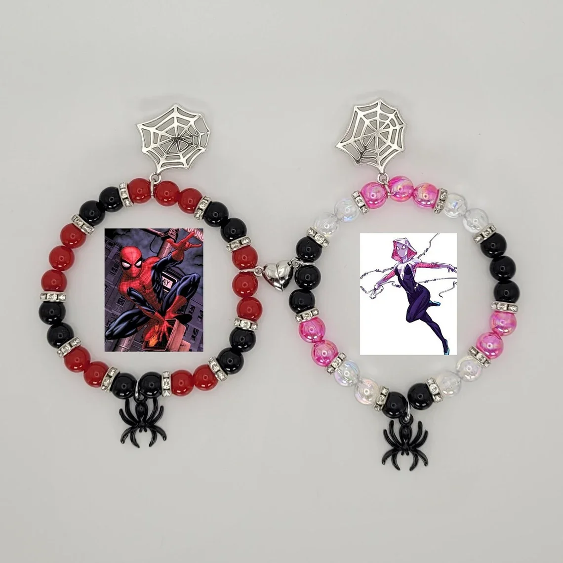 Spiderman-Miles-Morales-Bracelet-Gwen-Stacy-Set-of-Two-Matching-Couple ...