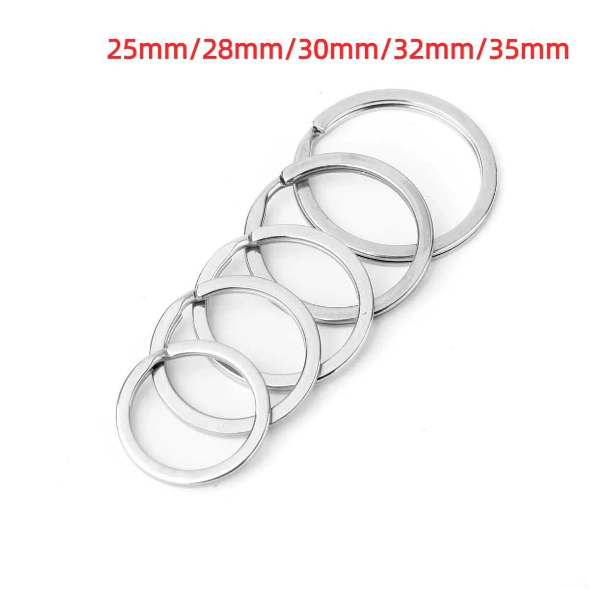 20-50-100pcs-Key-Rings-25-28-30-32-35mm-Round-Flat-Line-Split-Rings ...