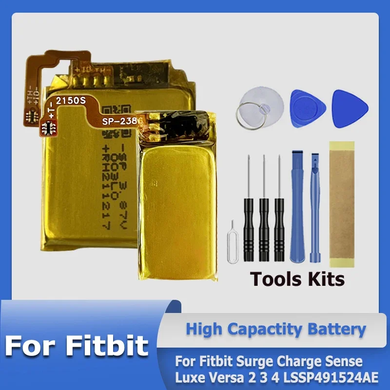 Sense2-Charge4-FitbitLuxe-Versa4-LSSP411415-LSSP491524AE-Battery-For-Fitbit-Surge-Charge-Sense ...