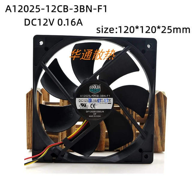 original for CoolerMaster Chassis cooling fan 12cm 12025 DC12V 0.16A ...