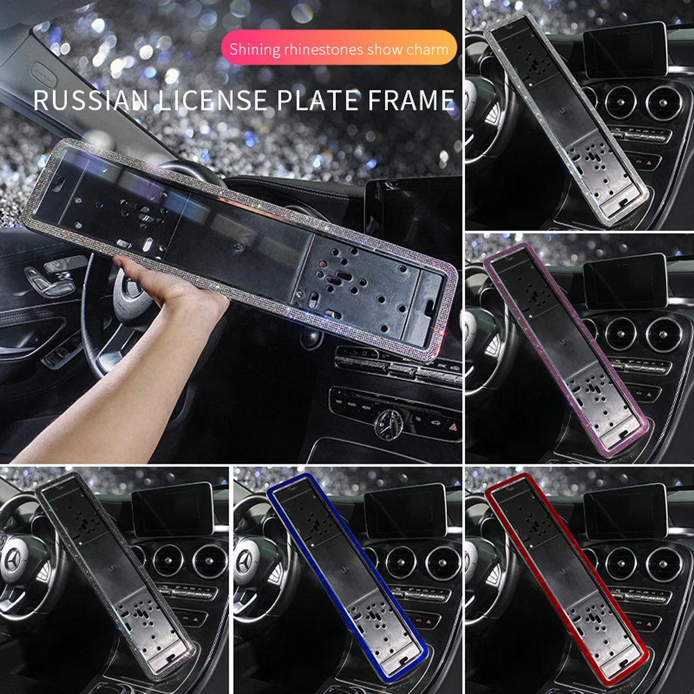 1-Set-Stainless-Steel-Russian-Car-License-Plate-Frame-Number-Plate ...