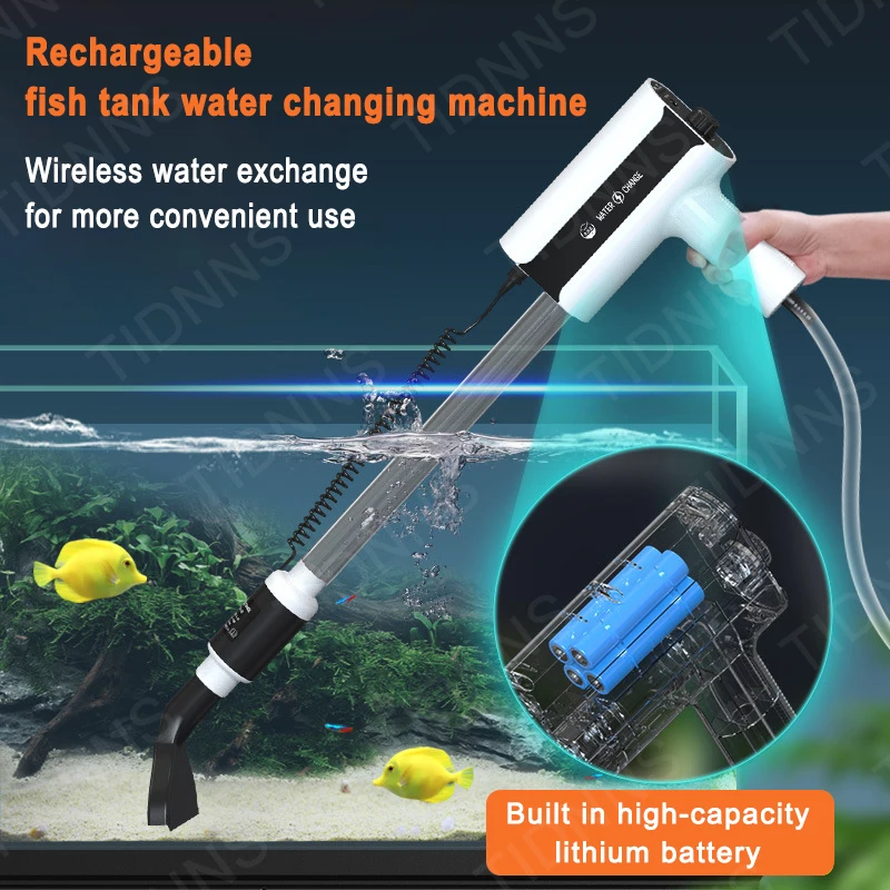 Powerful-Suction-Aquarium-Electric-Syphon-Operated-Fish-Tank-Sand ...