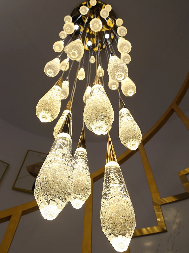 LED-Pendant-Lamp-Modern-Hanging-Lamp-Villa-Living-Room-Attic-Lamp ...