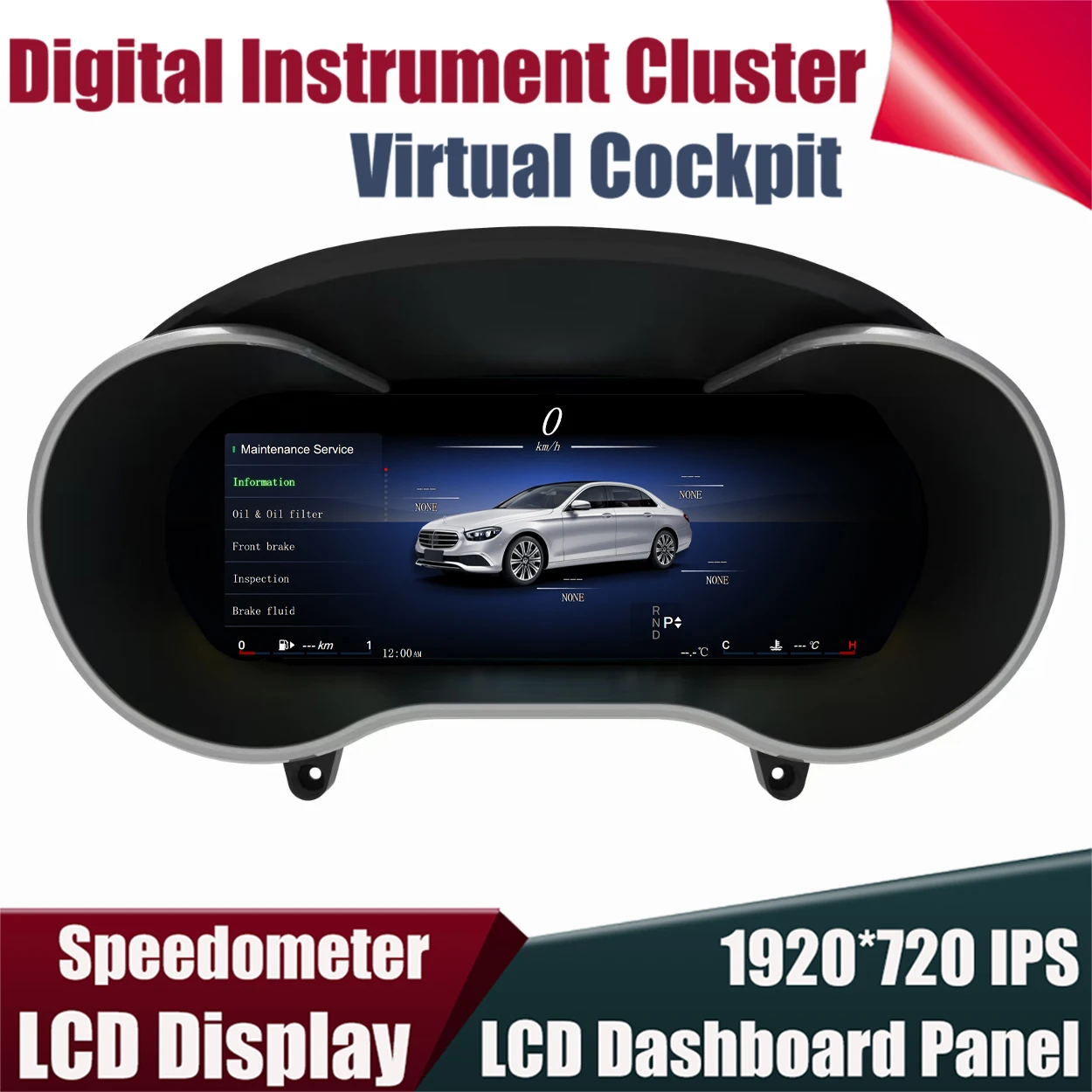 12.3''Screen Speedometer ODO Instrument Gauge Digital Cluster LCD ...