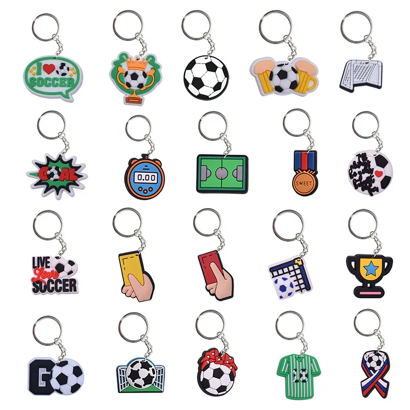 20-Pcs-Soccer-Keychains-Key-Ring-Mini-Soccer-Ball-Jersey-Sneakers ...