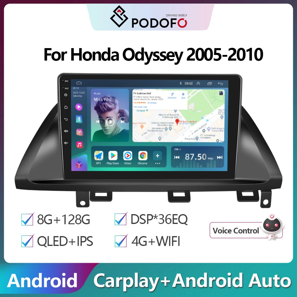 Podofo 2 Din Android Car Radio Multimidia Video Player For Honda ...