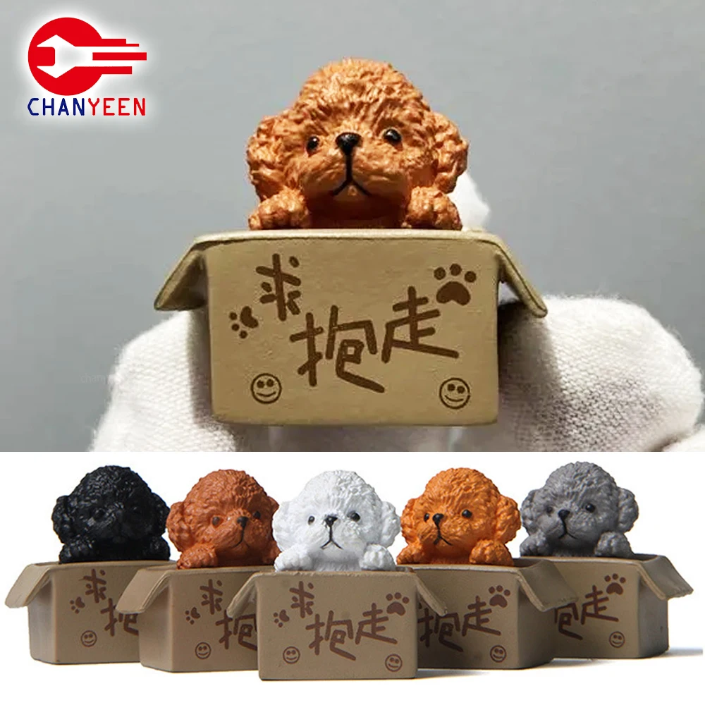 Mini-Cute-Teddy-Dog-Ornament-Miniature-Puppy-Figurines-Statue-for-Kids ...