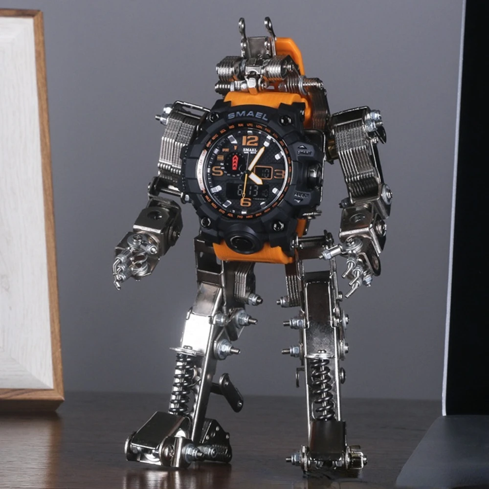 Personalized-trend-mechanical-party-time-machine-watch-bracket-3d-metal ...