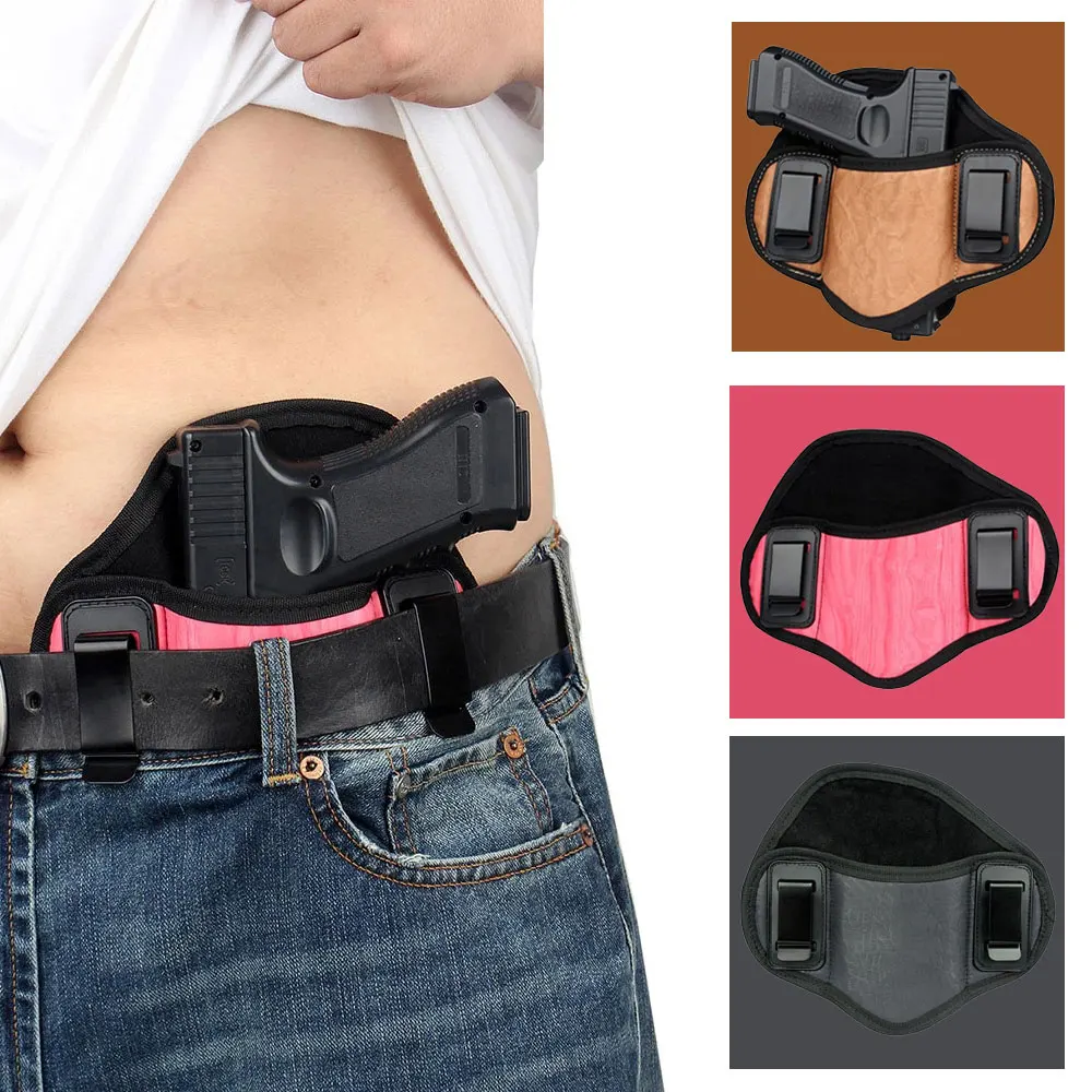 PU-Leather-Tactical-Hunting-Holster-Concealed-Gun-Pistol-Pouch-For ...
