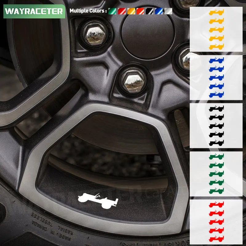 Reflective 1941 Willys Car Tires Alloy Rim Wheel Sticker For Jeep Grand ...