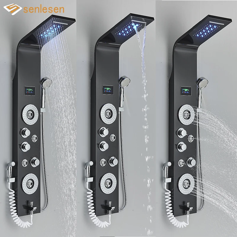 Bathroom Faucet Shower Panel | Shower Panel Waterfall | Shower Mixer ...