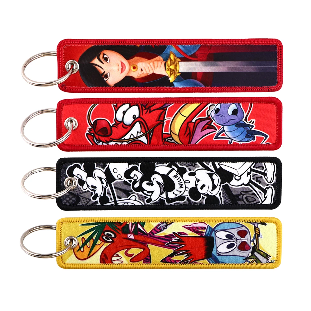 Classic Cartoon Mulan Key Fobs Holder Key Tag Key Ring Mouse Pattern ...