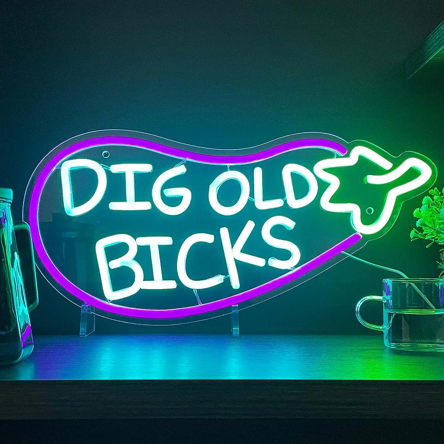 Eggplant-Neon-Sign-for-Wall-Decor-Live-Room-Lighting-Decoration-Dig-Old ...