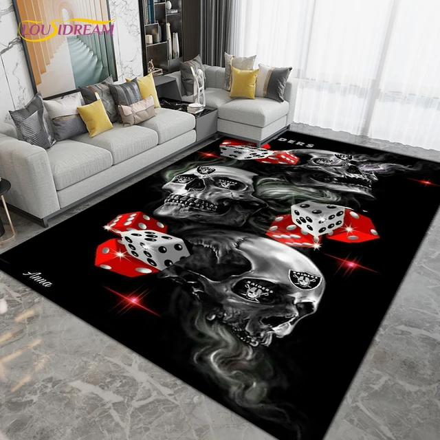 Horror Skull Art Area Rug - Perfect for Living Room & Bedroom