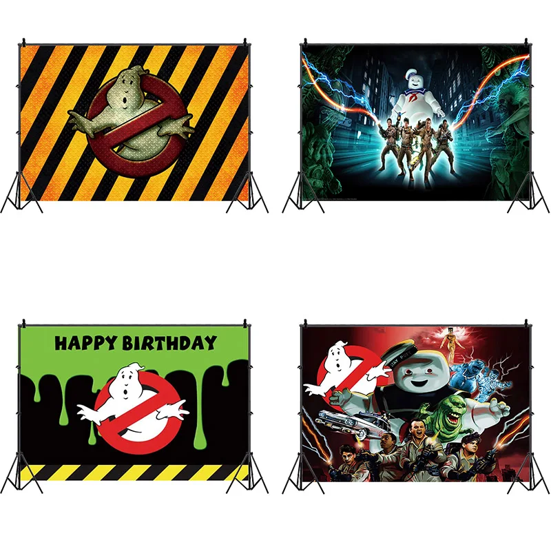 Happy Birthday Banner With Ghostbusters Theme Printable