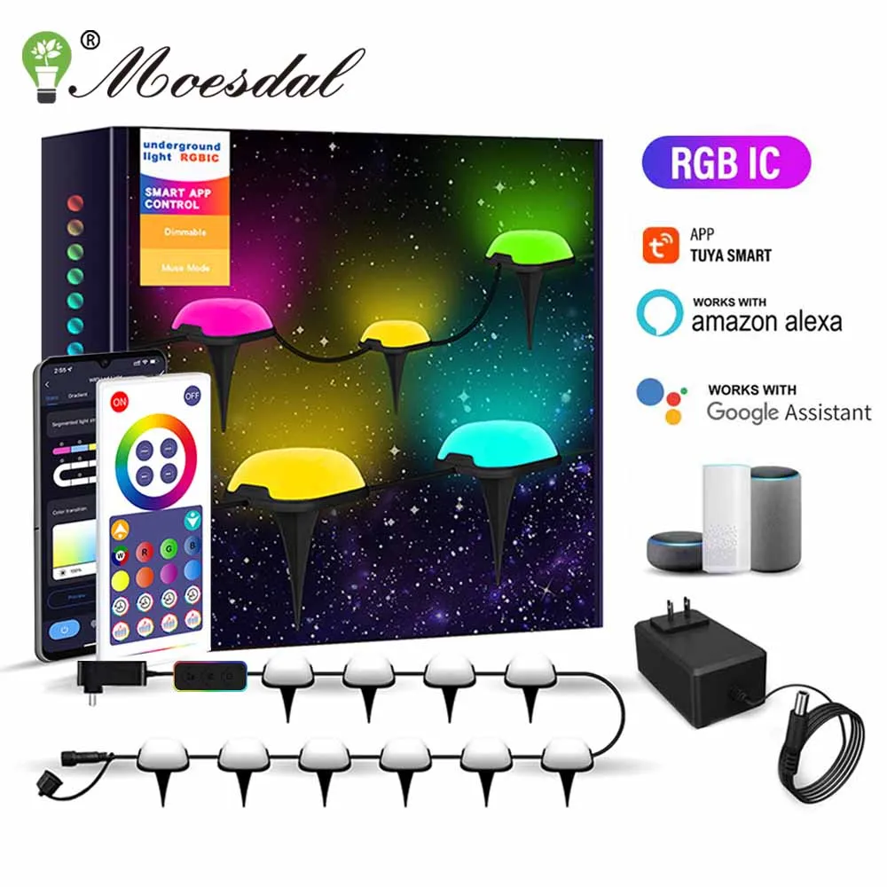 Smart-Lawn-String-Light-Waterproof-Outdoor-RGBIC-Ground-Light-App-and ...